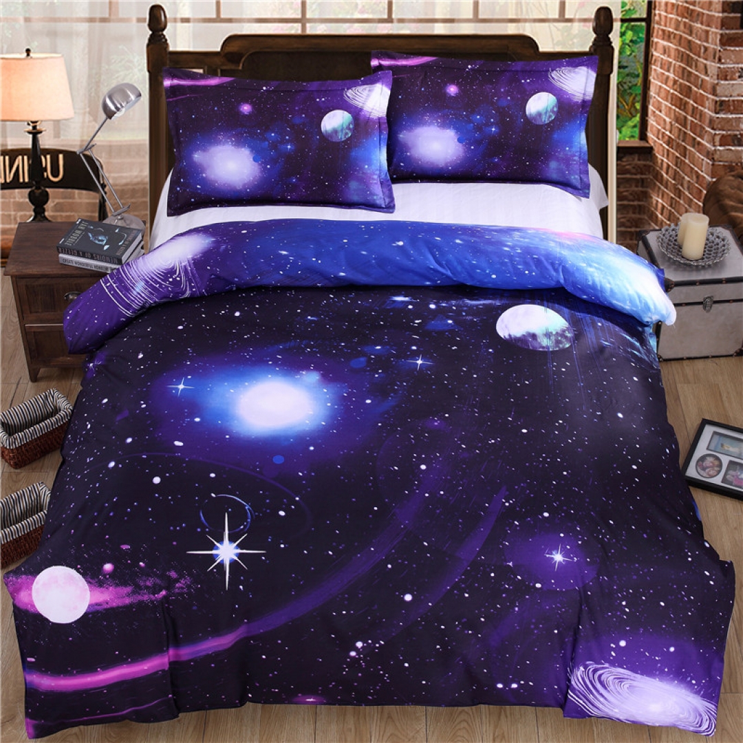 Galaxy Planets Printed Bedding Set - SpaceHomeDecors.com