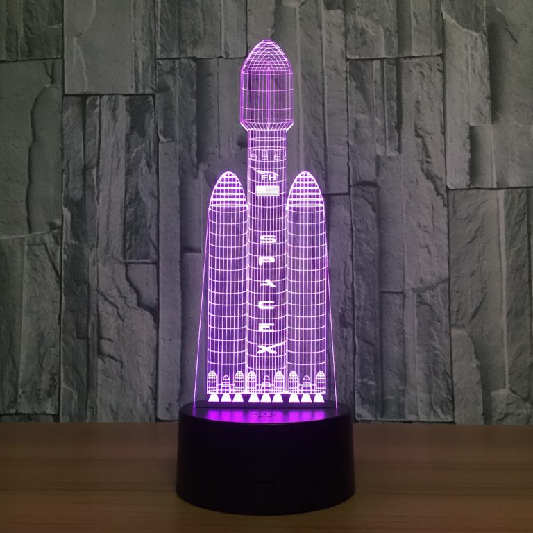 3D Stereoscopic Space Shuttle LED Night Lights - SpaceHomeDecors.com