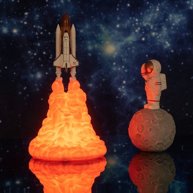 3D Space Shuttle Shaped Rechargeable Night Light - SpaceHomeDecors.com